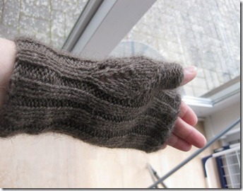 Lidt af hvert fra Garnkisten.: Moskus sjal færdigt.